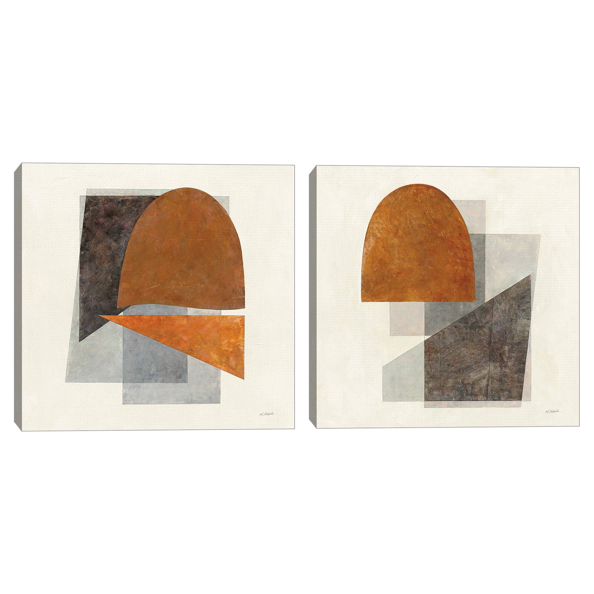 Influence of Line and Color Gold Crop by Mike Schick | FineArtCanvas ...